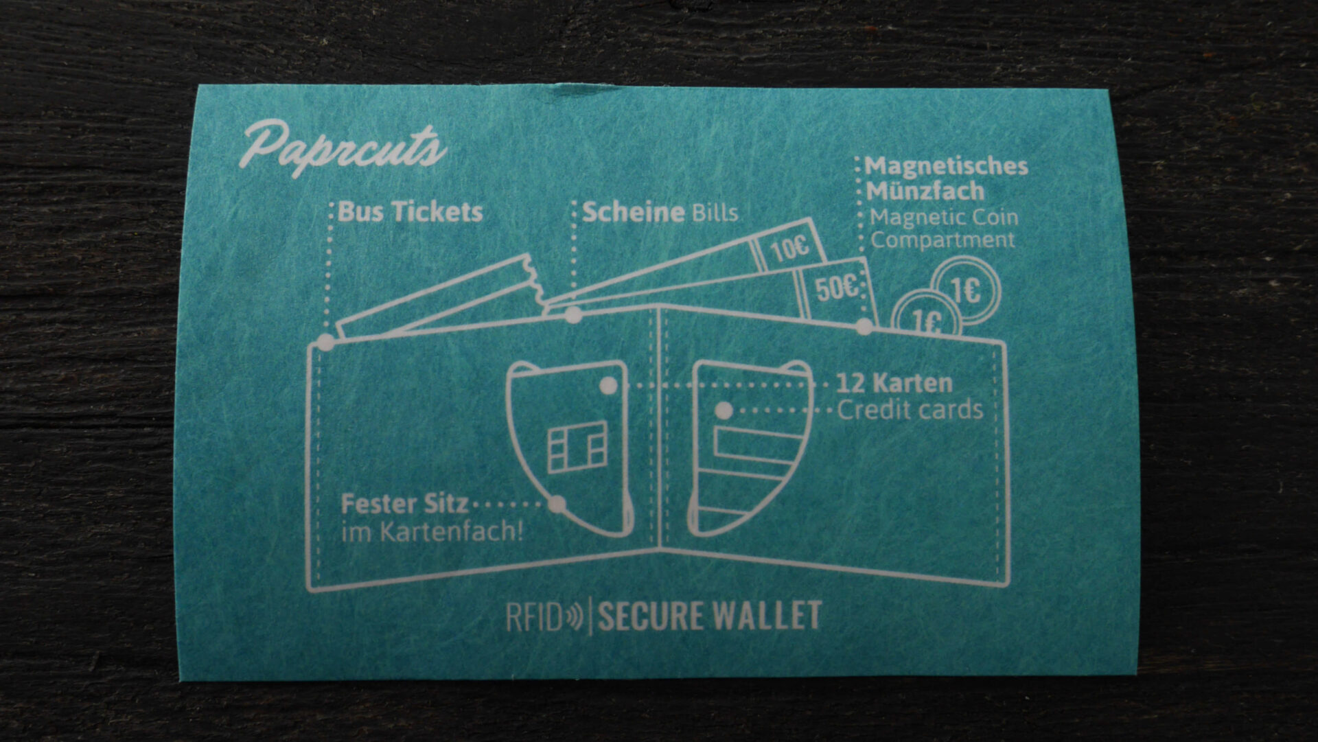 Papiergeldbeutel mit RFID-Schutz - FLOCOLOCO